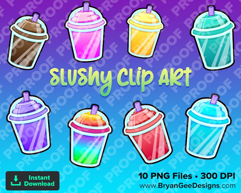 Slushy Slushie Clipart Instant PNG Download Printable PNG Commercial ...