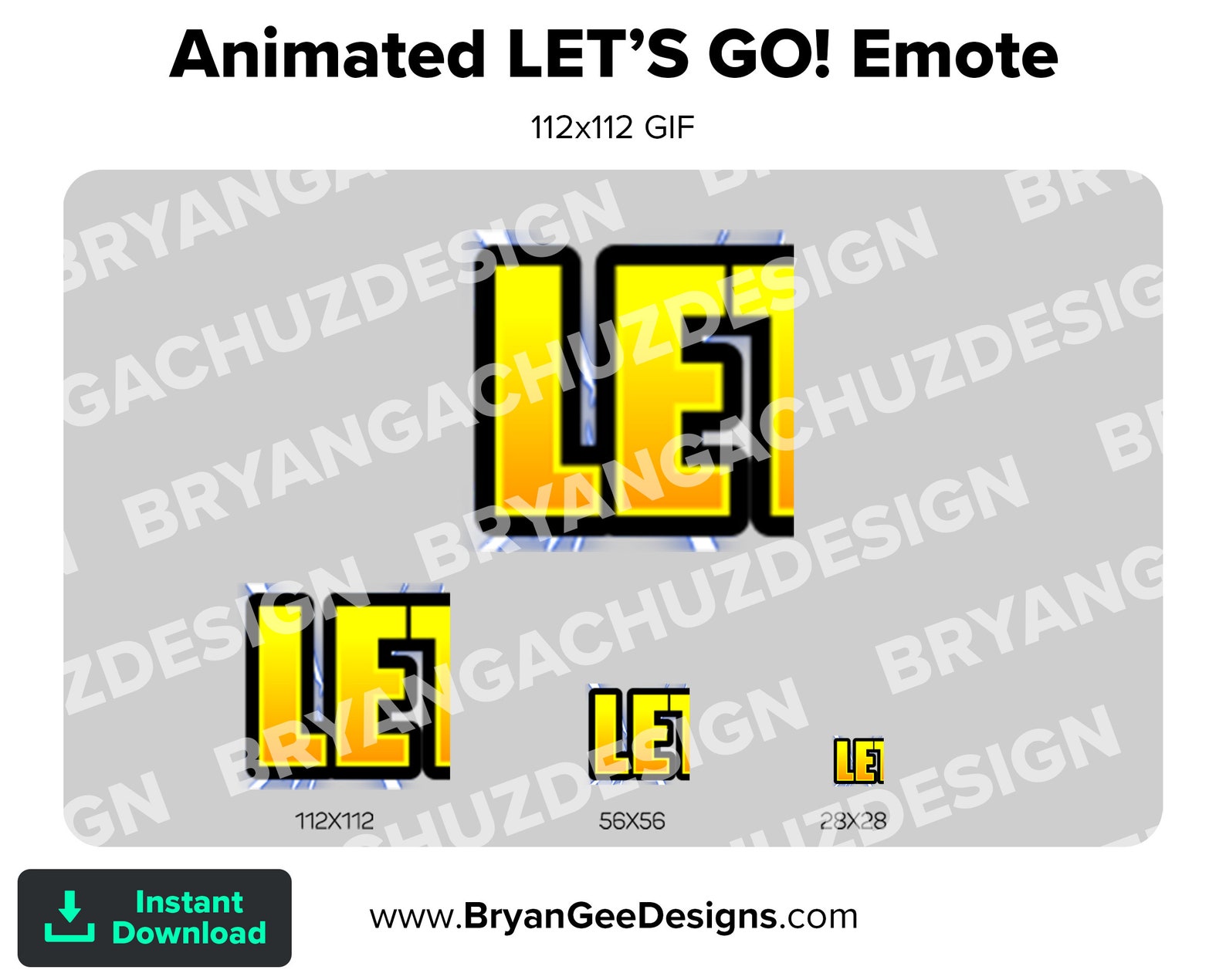 Animated LET'S GO Emote for Twitch or Discord - Etsy