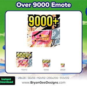 Power Level Over 9000 Emote for Twitch, Discord or Youtube - Etsy