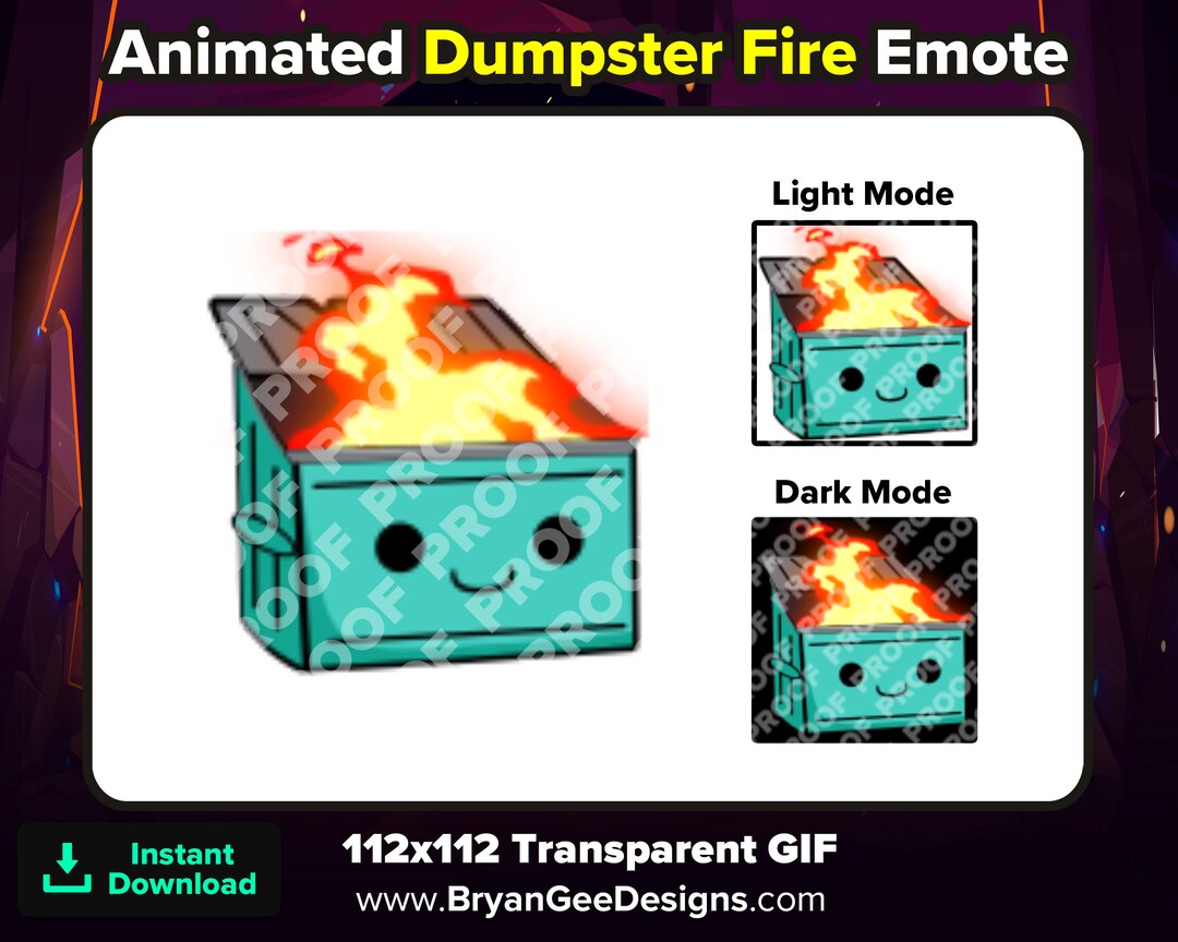 Animated Dumpster Fire Emote for Twitch or Discord - Etsy