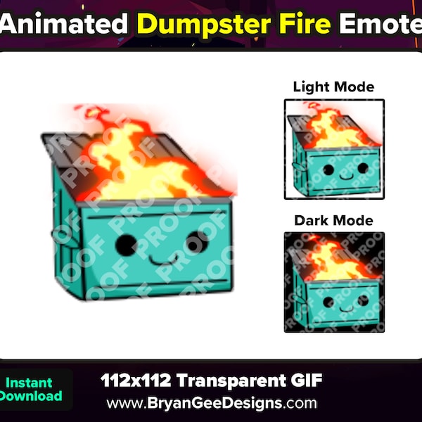 Animated Twitch Emotes Dumpster Fire - Etsy