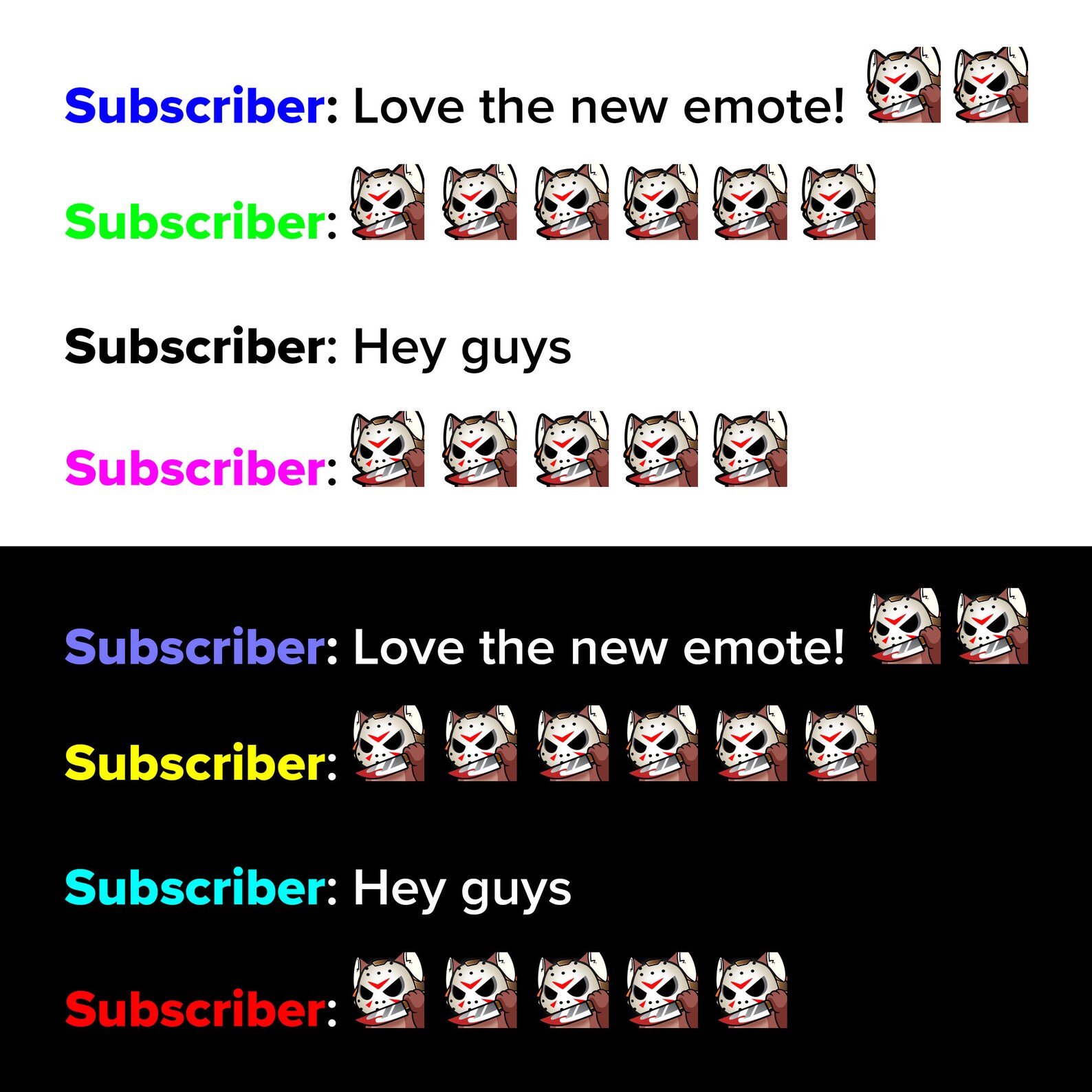 Red Panda Twitch Emotes Spooky Sip Devil Ghost Pumpkin Boo Jason Knife ...