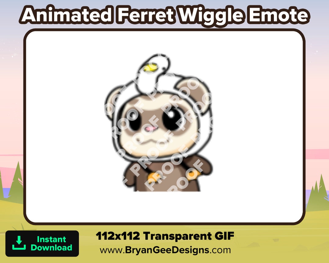 Animated Ferret Wiggle Emote for Twitch or Discord - Etsy