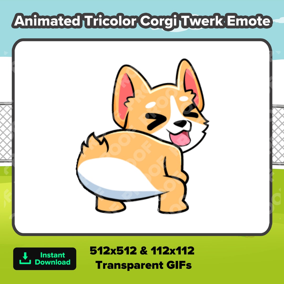 Animated Corgi Twerk Emote for Twitch, Discord, Kick, Rumble for ...