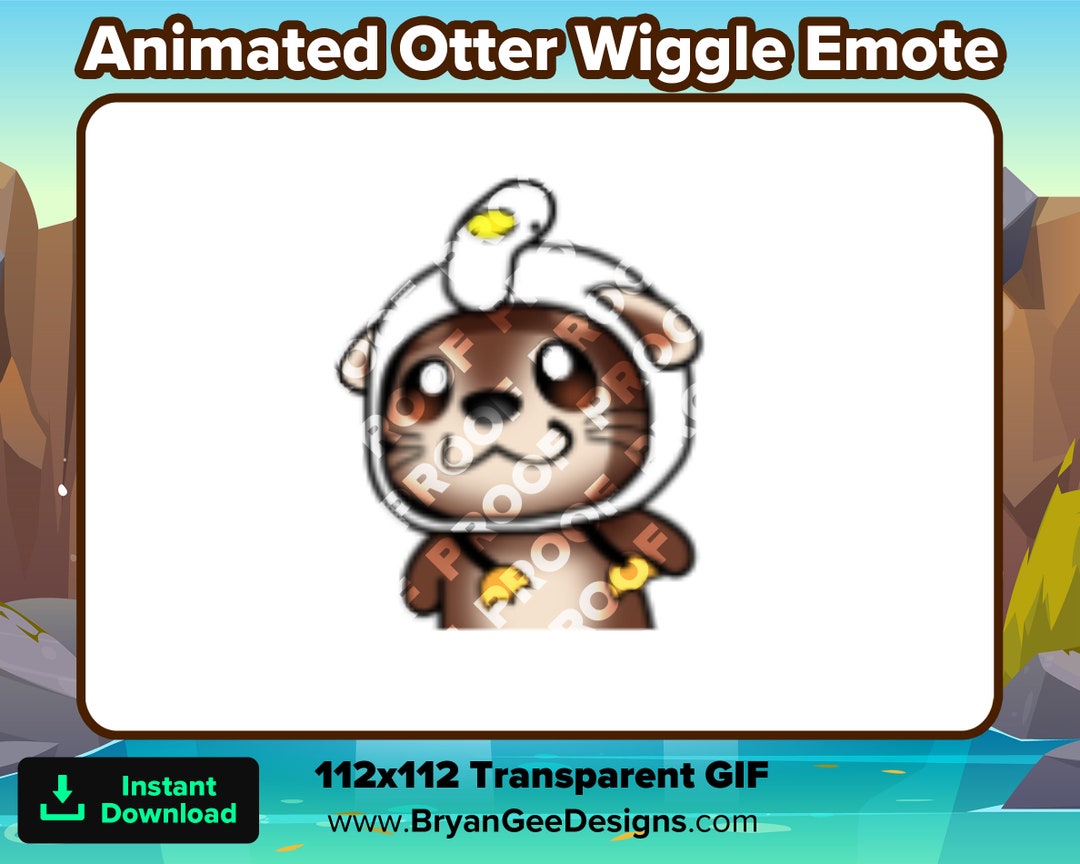 Animated Otter Wiggle Emote for Twitch or Discord - Etsy