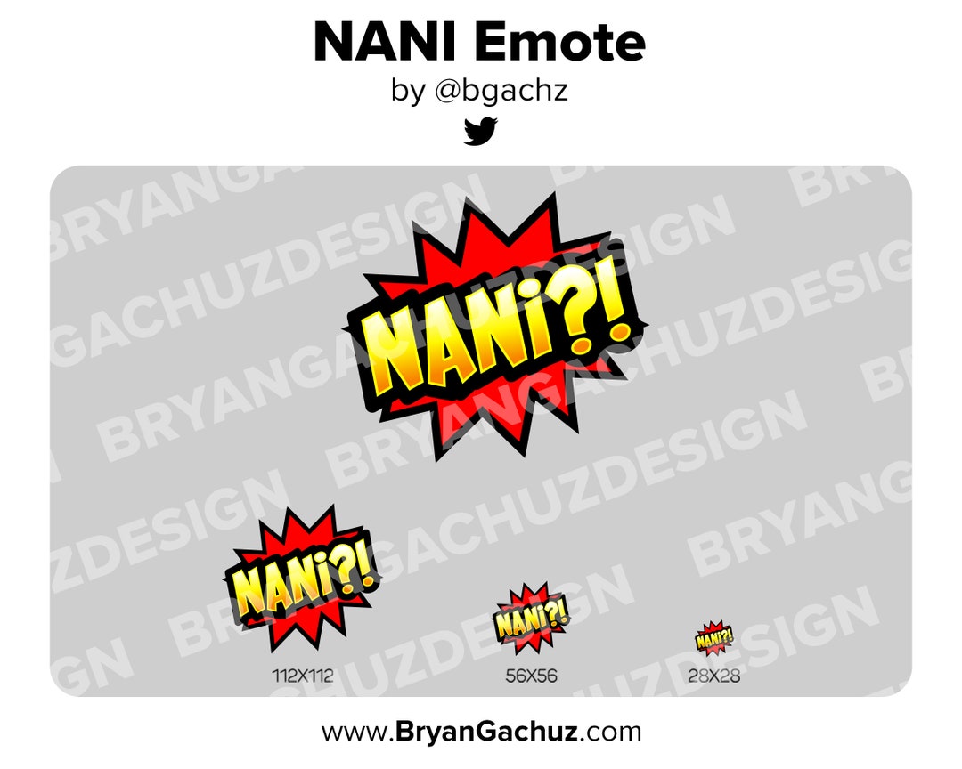NANI Emote for Twitch, Discord or Youtube - Etsy