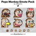 Pepe Monkey Emote Pack for Twitch, Discord or Youtube - Etsy