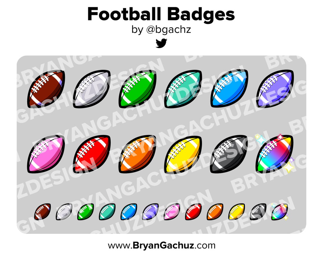 Football Twitch Badges Bit Badges Channel Points Discord Badges Youtube ...