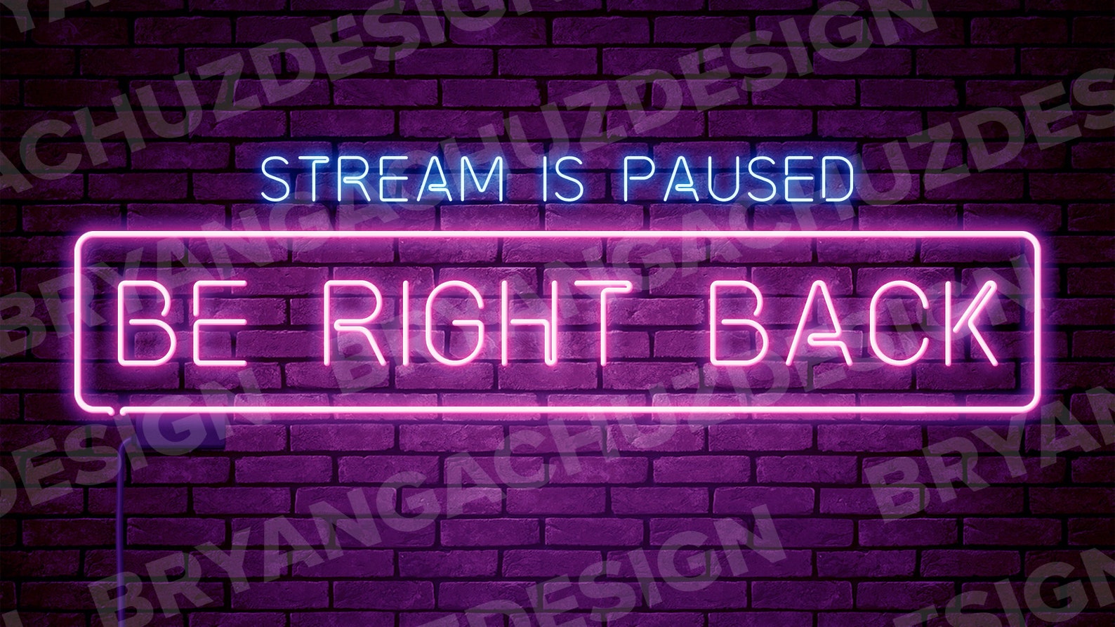 Neon Stream Package for Twitch 4 Static Scenes 7 Overlays - Etsy