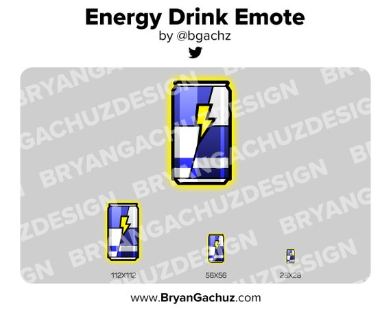 Energy Drink Emote für Twitch Discord oder Youtube | Etsy