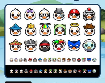 White Duck Twitch Badges Bit Badges Channel Points Discord Badges ...
