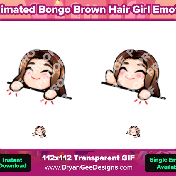 Twitch Emotes Brown Hair Girl - Etsy