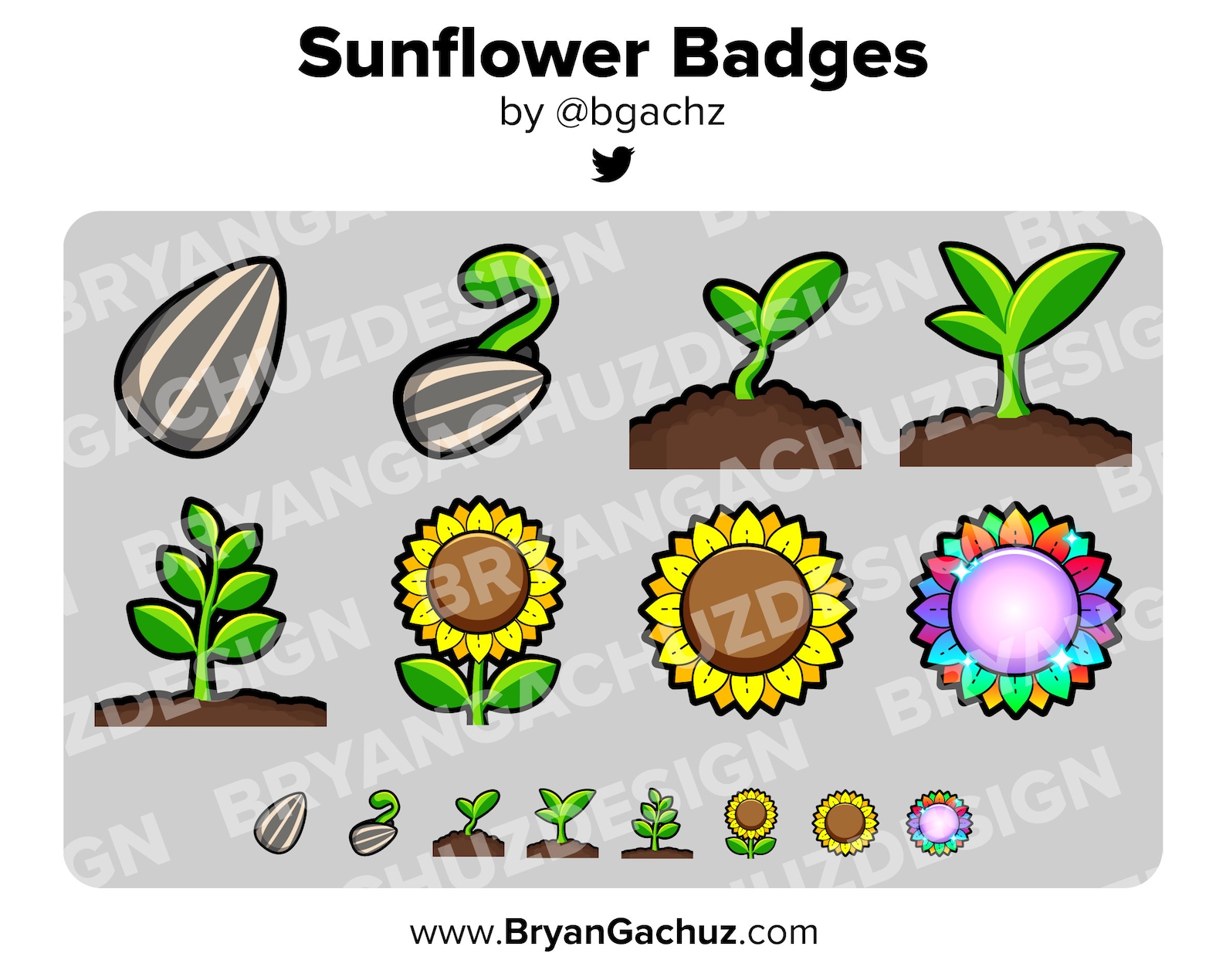 Sunflower Twitch Badges Bit Badges Channel Points Discord - Etsy