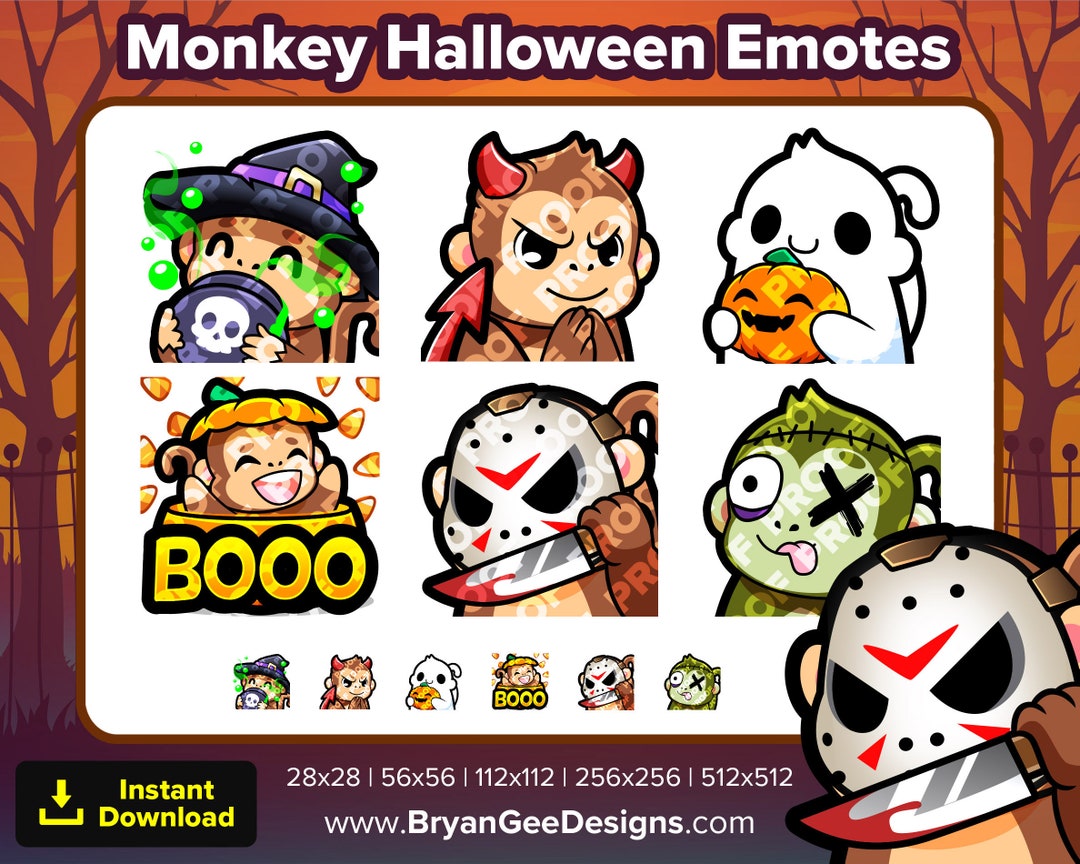 Monkey Spooky Sip Devil Ghost Pumpkin Boo Jason Knife Zombie Derp ...