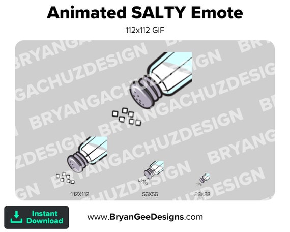 Animated SALTY / SALT Emote for Twitch or Discord | Etsy