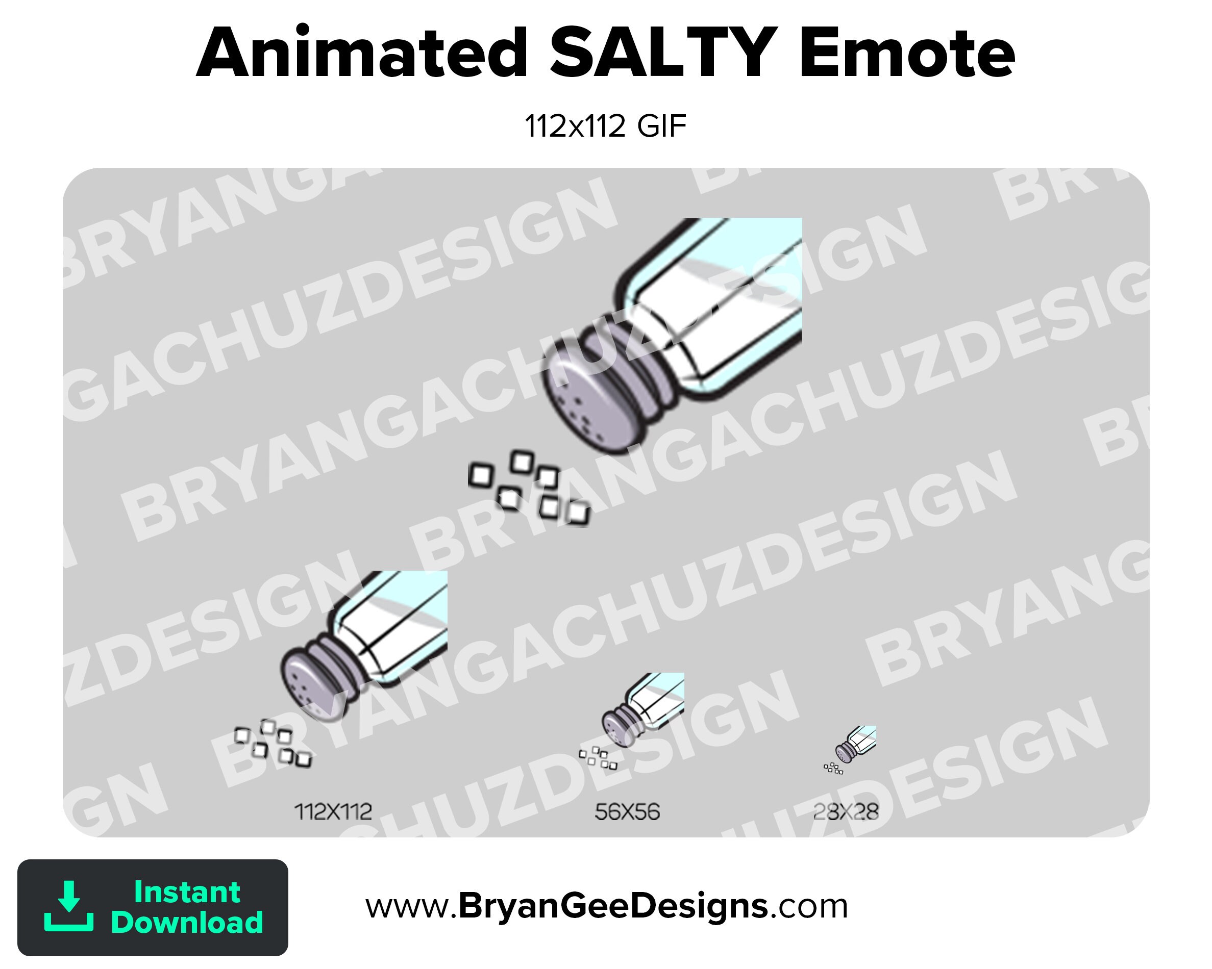 Animated SALTY / SALT Emote for Twitch or Discord | Etsy
