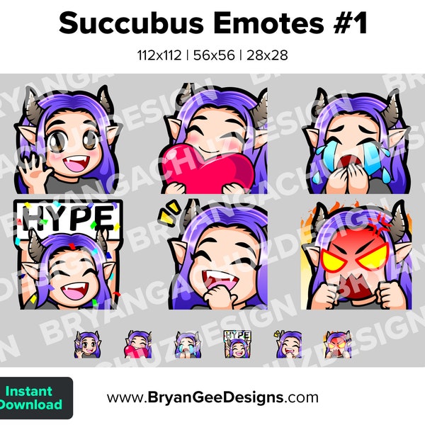 Twitch Emotes Demon Girl - Etsy