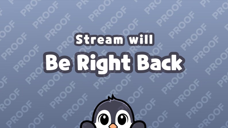 Animated Penguin Stream Screens – Starting Soon, Be Right Back ...