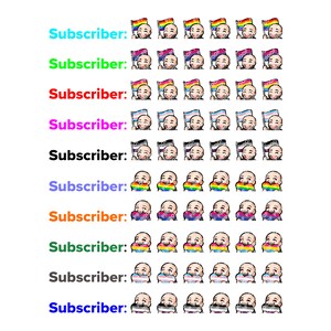 Bald Guy PRIDE Twitch Emotes, Youtube Emotes, Discord Emotes, Kick ...