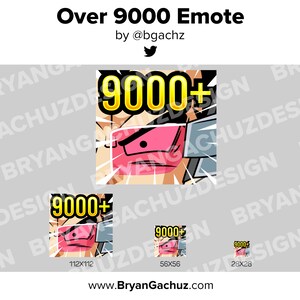 Power Level Over 9000 Emote for Twitch Discord or Youtube | Etsy
