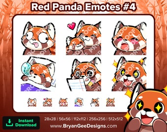 Red Panda Halloween Twitch/discord Emotes Pack 2 set of 5 - Etsy
