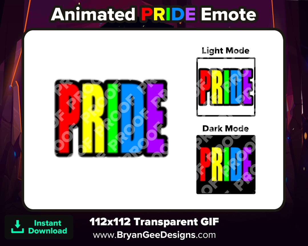 Animated PRIDE Emote for Twitch or Discord, Twitch Emote, Discord Emote ...