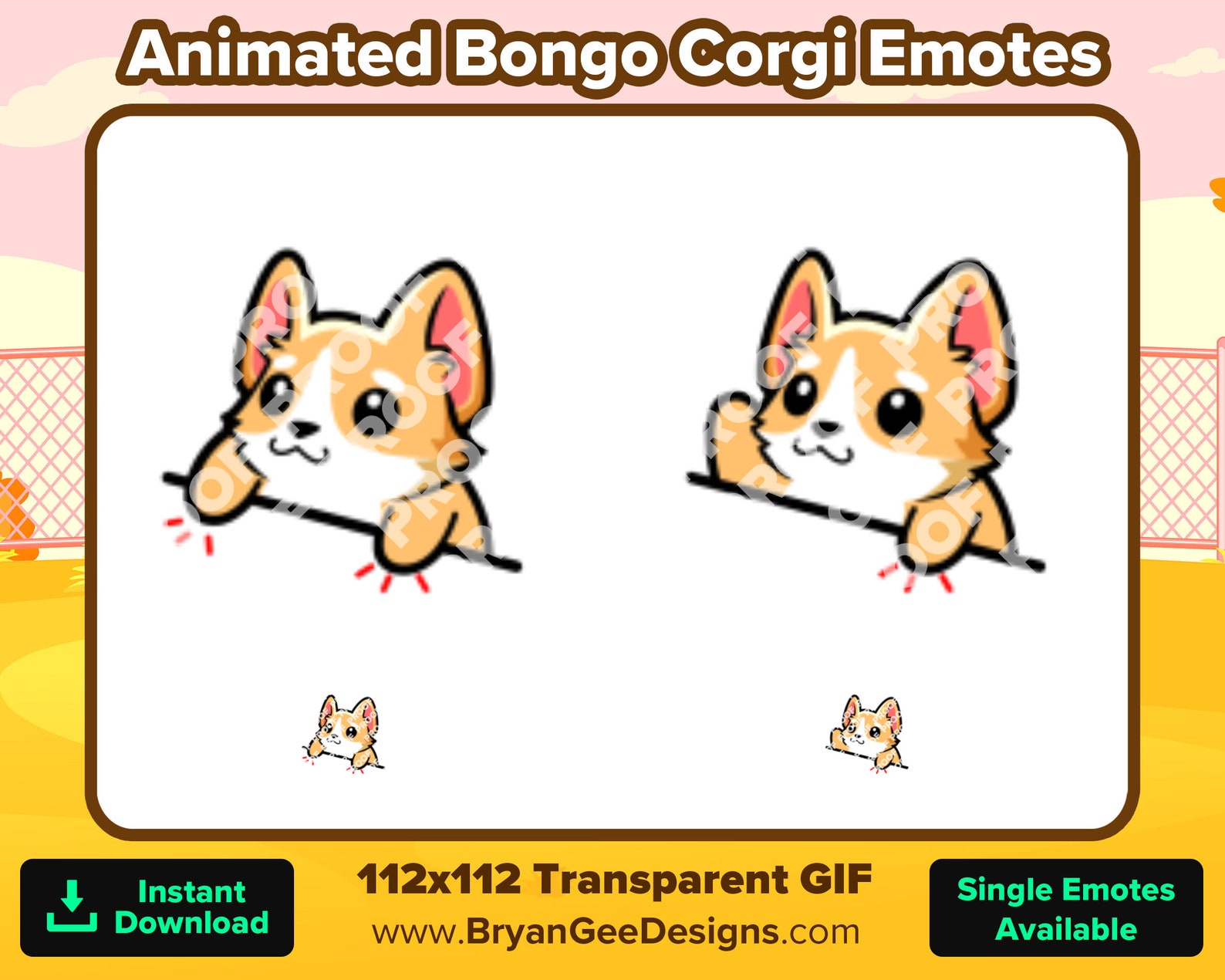 Animated Bongo Corgi Emotes for Twitch or Discord - Etsy