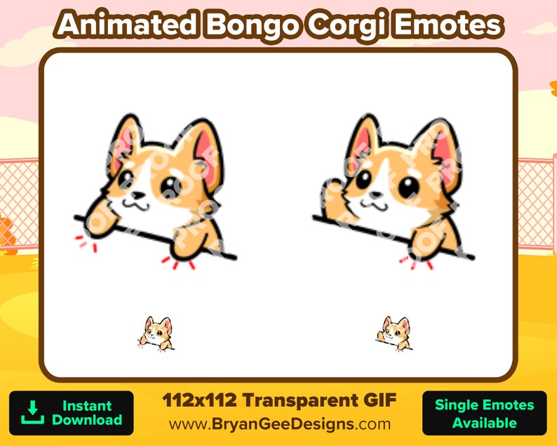 Animated Bongo Corgi Emotes for Twitch or Discord - Etsy