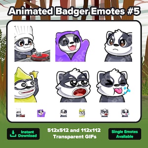 Animated Badger Twitch Emotes Let Them Cook Blankie Salute Dinkdonk ...