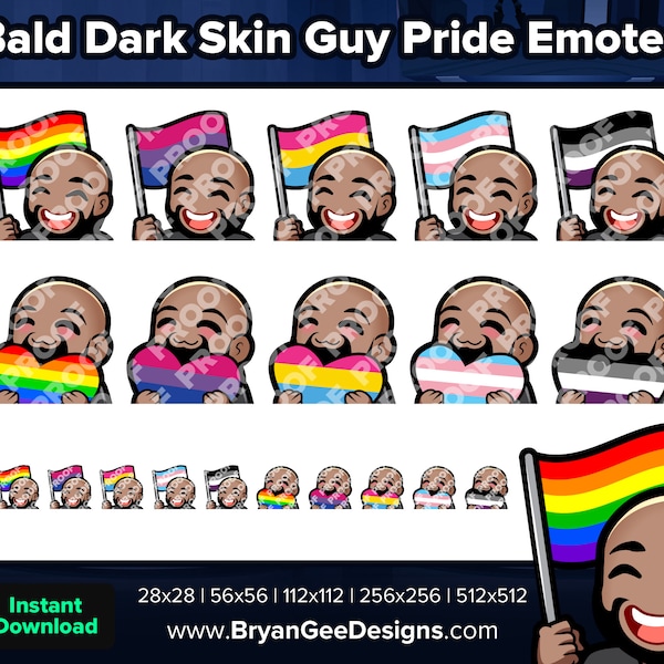 Twitch Emotes Bald With Beard - Etsy