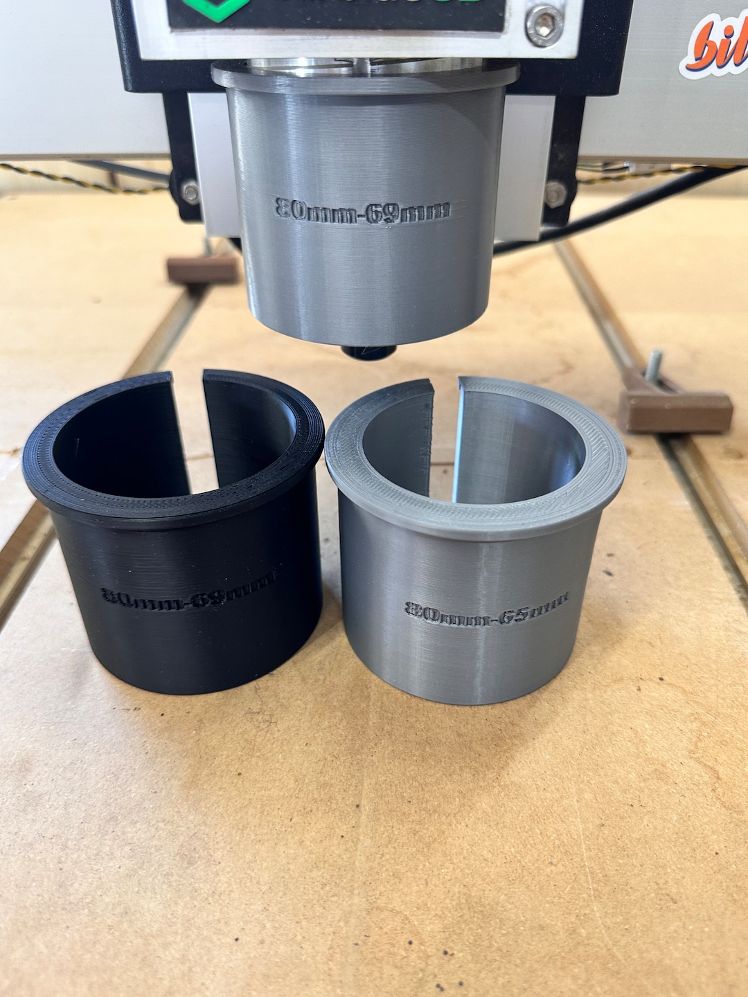 Onefinity CNC Spindle Shim 80 to 65mm (makita, Carbide, Dewalt, Bauer ...