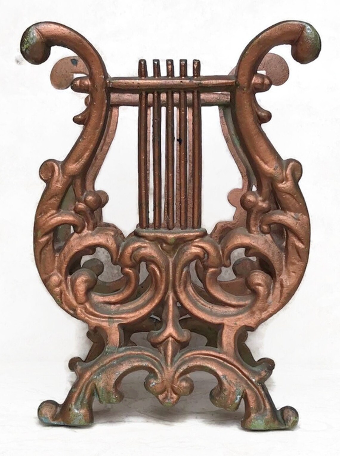 Vintage Cast Metal Harp Lyre Music Newspaper Magazine Holder | Etsy