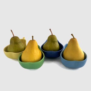 Joaquin Pottery Pear Shaped Ramekins, Ceramic Dessert Bowls, Fruit ...