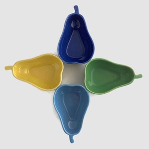 Joaquin Pottery Pear Shaped Ramekins, Ceramic Dessert Bowls, Fruit ...