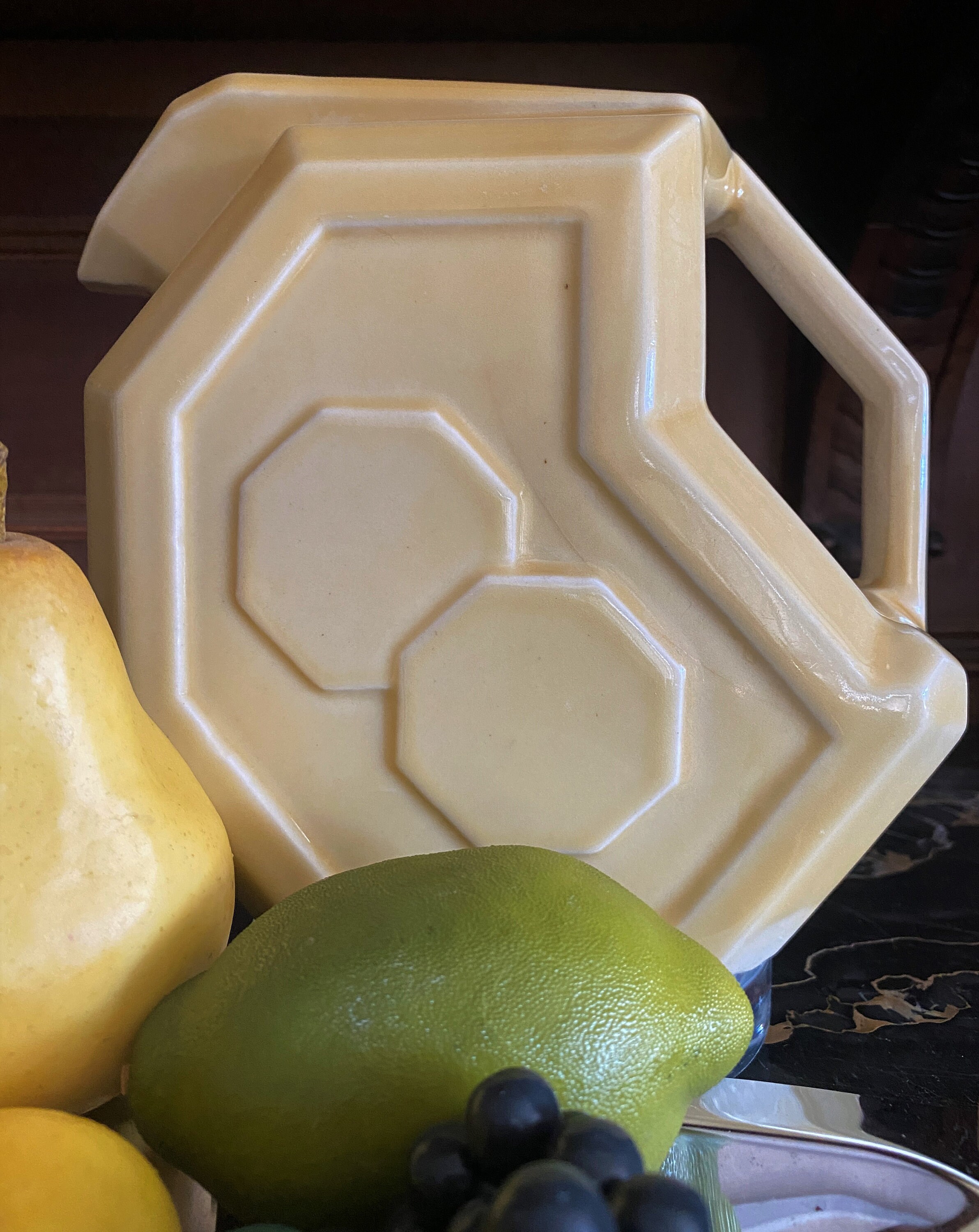 HAROLD HOLMAN Alamo Pottery 1940s Art Deco Yellow Hexagon - Etsy