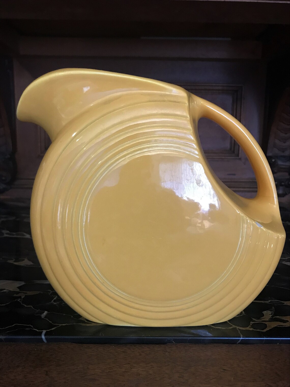 Fiestaware Yellow 2.5 Quart Disk Water Pitcher by Homer - Etsy