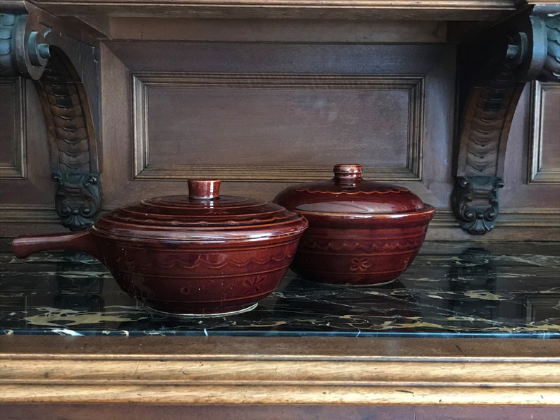 Mar-Crest Daisy and Dot Stoneware 1.5 Quart French Casserole | Etsy