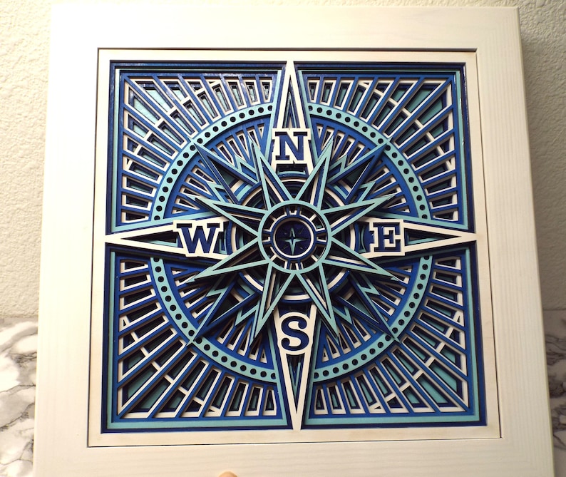 Laser Cut 9 Layer Compass Rose - Etsy
