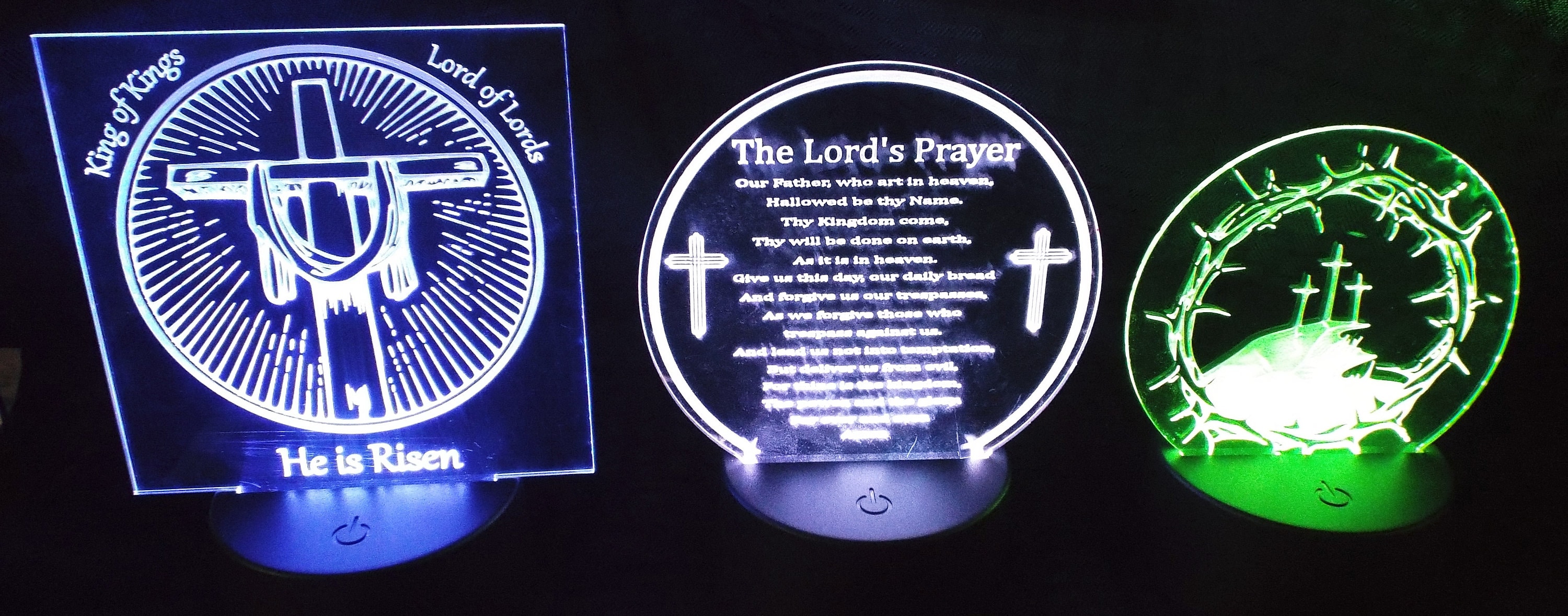 Laser Engraved Acrylic Designs With Lighted Base - Etsy