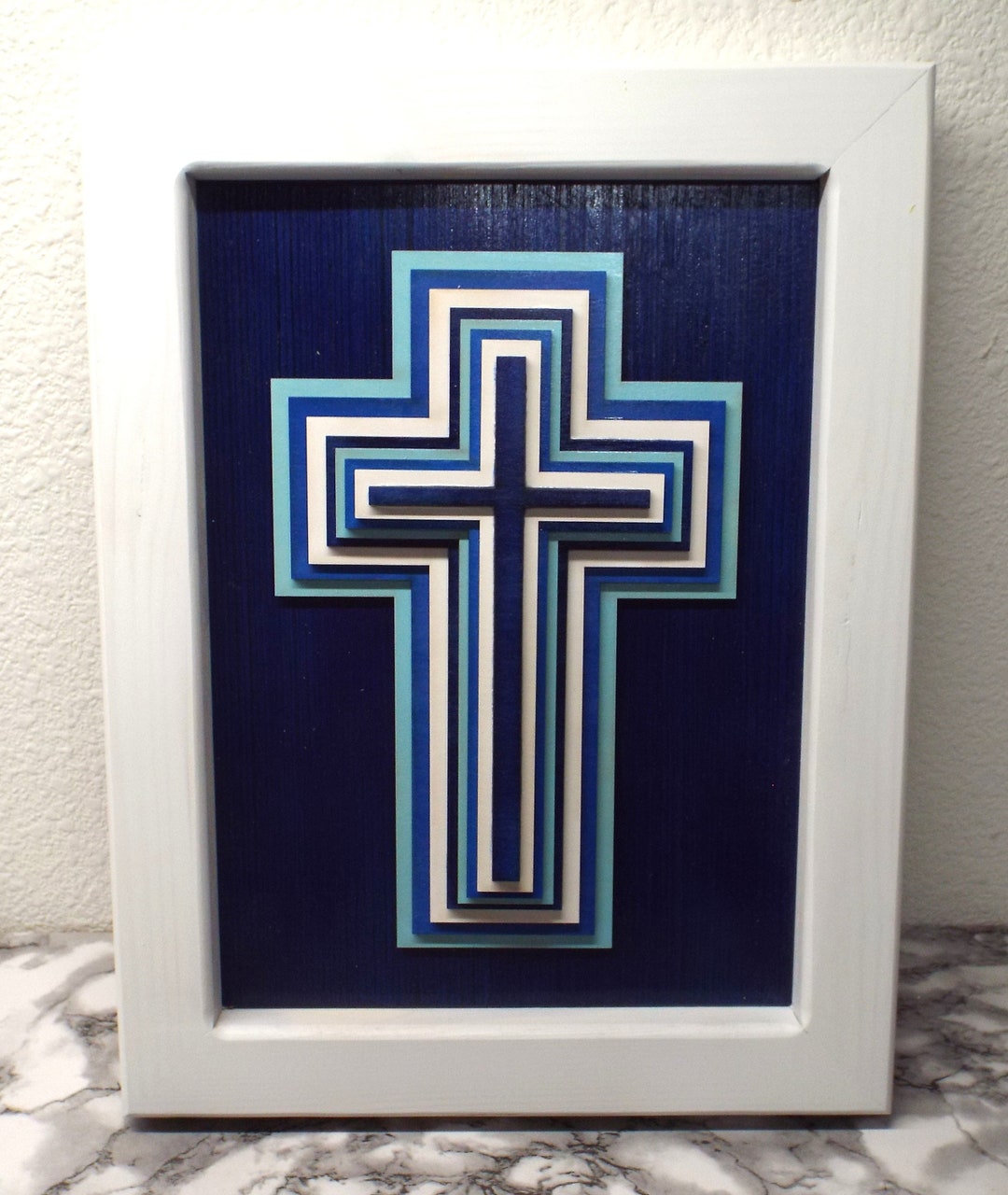 Handcrafted Laser Cut 8 Layer Cross With Frame - Etsy