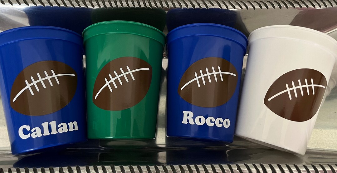 Football 16oz Reusable Stadium Cups Birthday Party Favors Game Day - Etsy