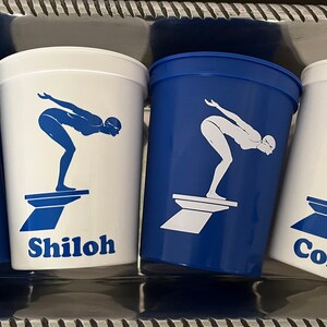 Personalized Swimmer Swim Team 16oz Reusable Stadium Cups Birthday ...