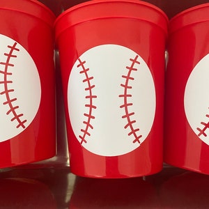 Baseball 16oz Reusable Stadium Cups Birthday Party Favors - Etsy