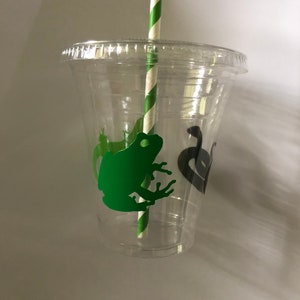 Reptile Party Cups 12oz Disposable Cup With Lid and Straw Snakes ...