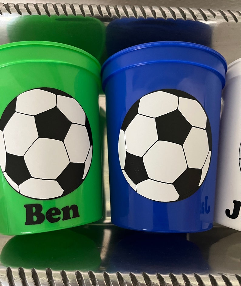 Soccer Ball 16oz Reusable Stadium Cups Birthday Party Favors - Etsy