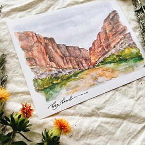 Big Bend National Park Print, Watercolor Painting, Nature Gallery Wall ...