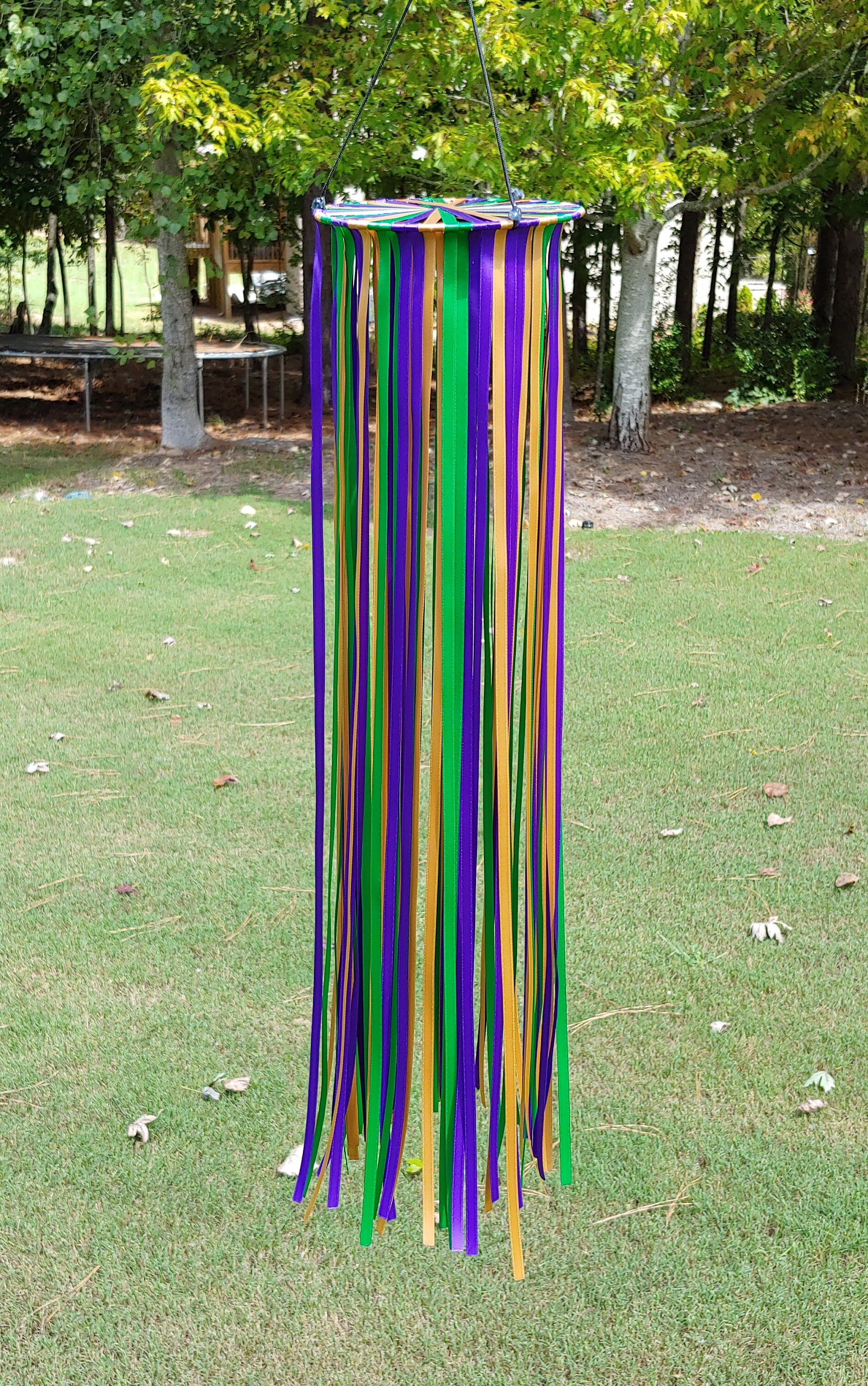 Mardi Gras Ribbon Windsock Streamer Handcrafted Double Faced - Etsy