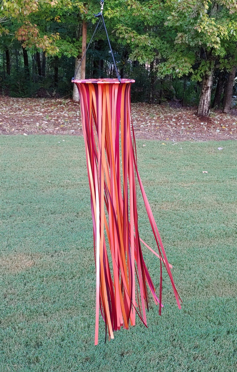 Autumn Wine Ribbon Windsock Unique Handcrafted with Double | Etsy