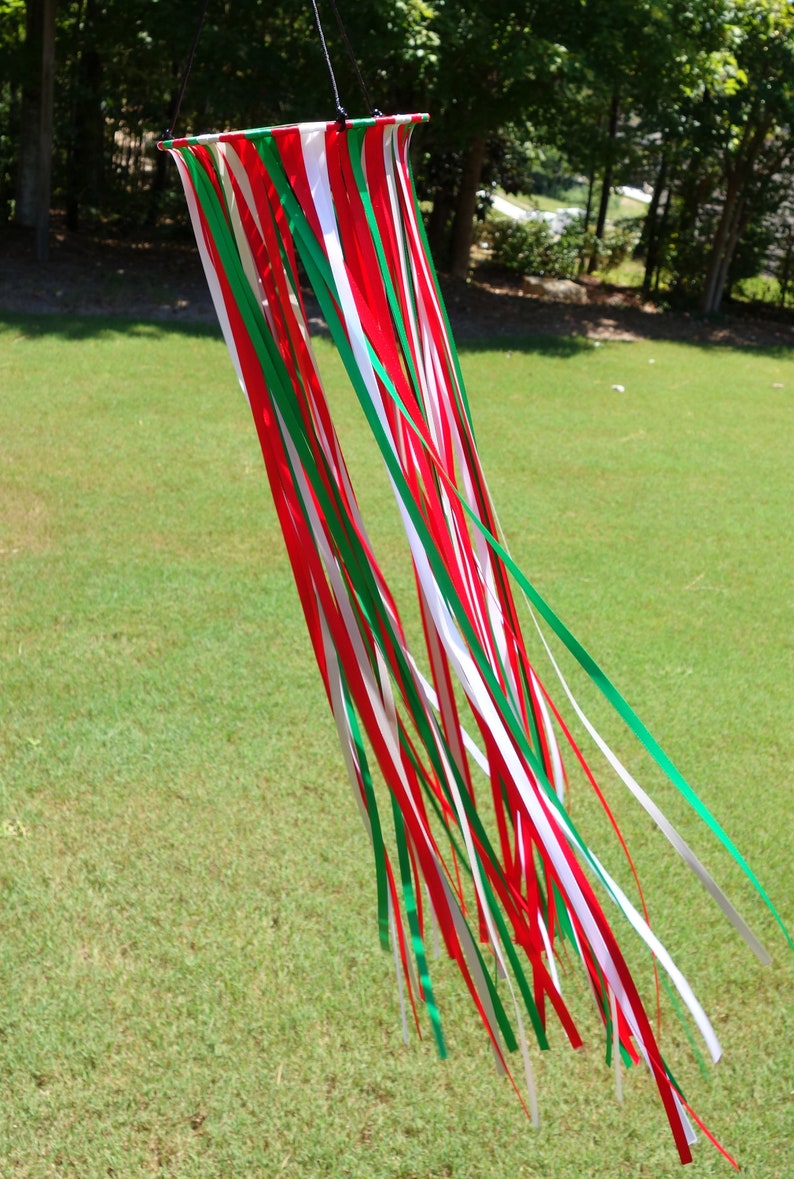 Christmas Carousel Ribbon Windsock Streamer Double Faced 100% | Etsy