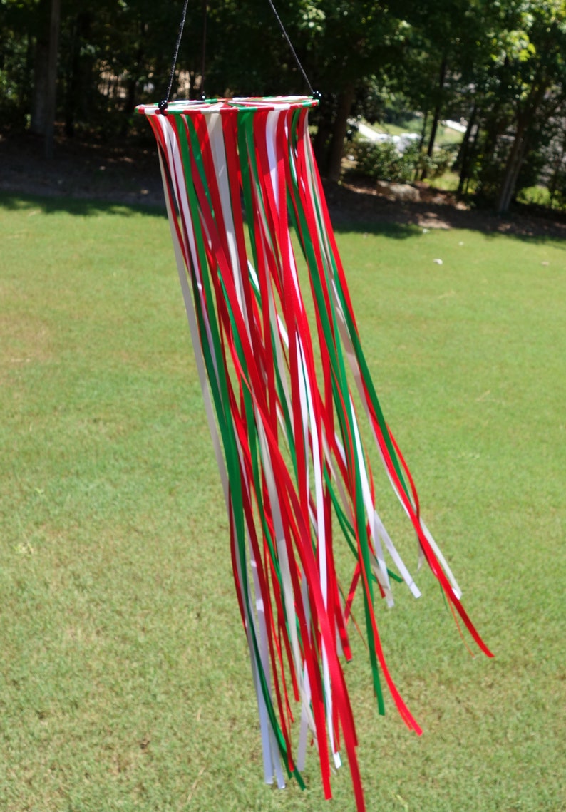 Christmas Carousel Ribbon Windsock Streamer Double Faced 100% - Etsy